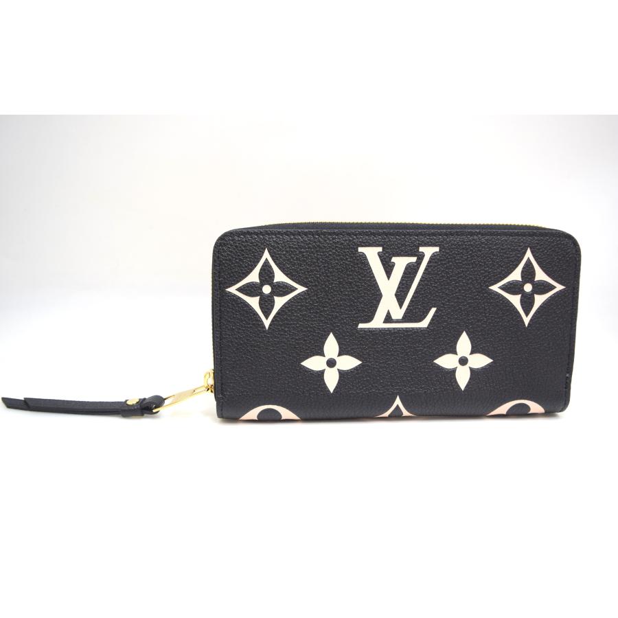 LOUIS VUITTON ルイ・ヴィトン ジッピー・ウォレット 長財布 アンプラント ブラックベージュ M80481 ...