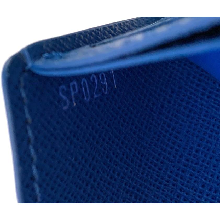 LOUIS VUITTON ルイ・ヴィトン ポルトフォイユ・スレンダー 二つ折り財布 グラフィット ブルー N64033 ...