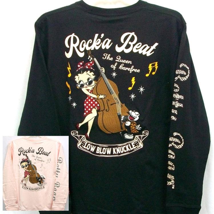 BETTY BOOP ベティブープxLOW BLOW KNUCKLEコラボ長袖Tシャツ BETTY BOOP ベティブープxLOW BLOW KNUCKLEコラボ長袖Tシャツ