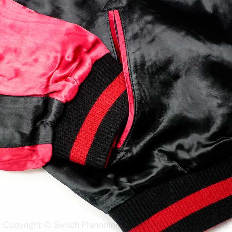 SATORI スカジャン さとり 桜と鬼鯉 GKJ-003 和柄 "Cherry blossoms and Devil carp" Embroidered Sukajan : SCRIPT ...