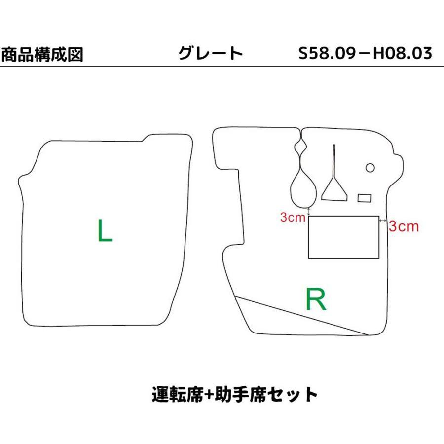 防水マット 2点セット 三菱 スーパーグレート 運転席 トラックマット S58.09- グレート 前期 後期 17 23 現行 : 物流サポートショップTSUBASA - 通販 - Yahoo ...