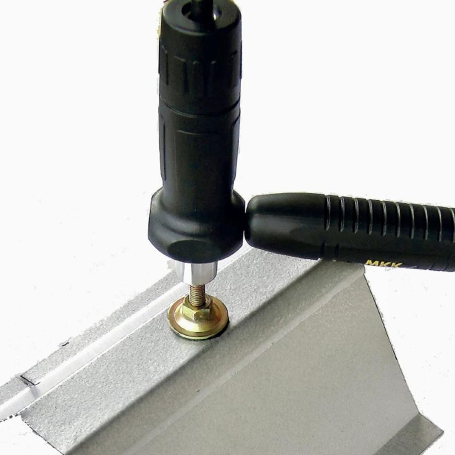 MKK インパクト用折板屋根M8 ルーフボルト締ホルダー 耐摩耗 耐衝撃性 軽い 早く締めれる 重ね折版 中間重ね用ボルト 六角軸 6.35mm M8用 RB-8 モトコマ : 作業工具の専門 ...