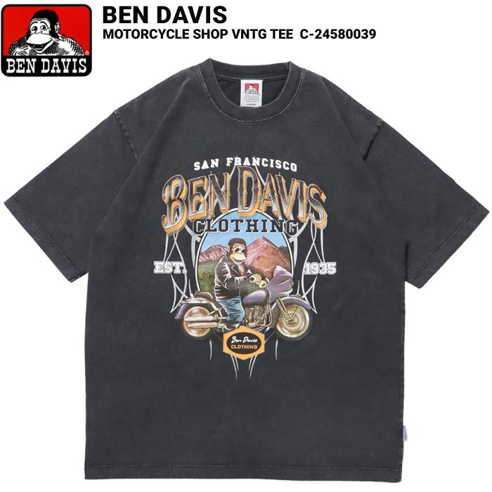 BEN DAVIS（ベンデイビス） Tシャツ MOTORCYCLE SHOP VNTG TEE 半袖 ヴィンテージ Tシャツ C ...