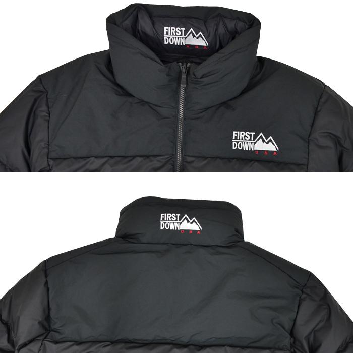 FIRST DOWN USA ファーストダウン ジャケット BUBBLE JACKET MICROFT バブルダウンジャケット マイクロフト リバーシブル メンズ M-L ブラック ...
