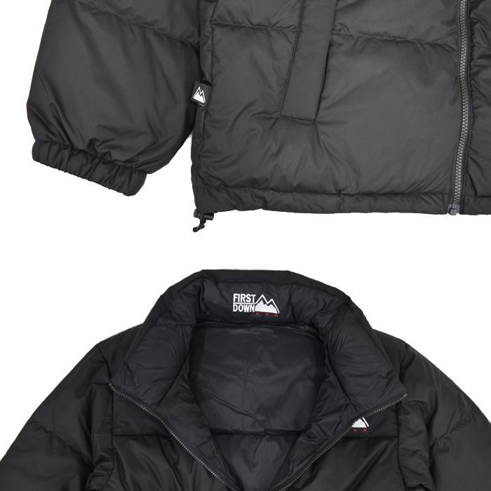 FIRST DOWN USA ファーストダウン ジャケット BUBBLE JACKET MICROFT バブルダウンジャケット マイクロフト リバーシブル メンズ M-L ブラック ...