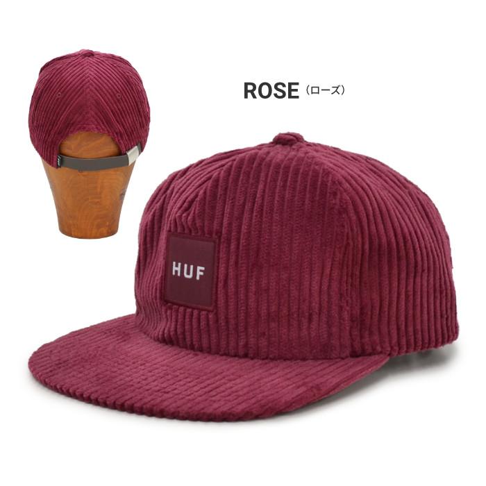 HUF ハフ キャップ BOX LOGO CORD 5-PANEL HAT CAP 帽子 ストラップバックキャップ 5パネルキャップ ...