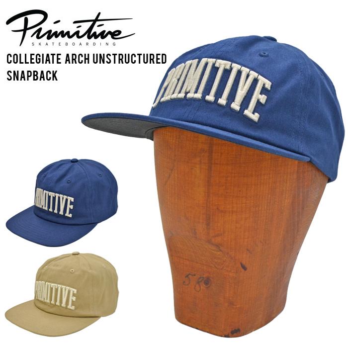 PRIMITIVE（プリミティブ） キャップ COLLEGIATE ARCH UNSTRUNCTURED SNAPBACK CAP HAT ...