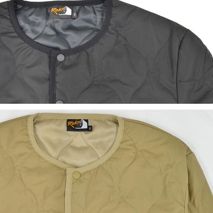 ROKX ロックス ジャケット QUILT CARDIGAN JACKET キルトカーディガン キルティングジャケット 中綿ジャケット ...