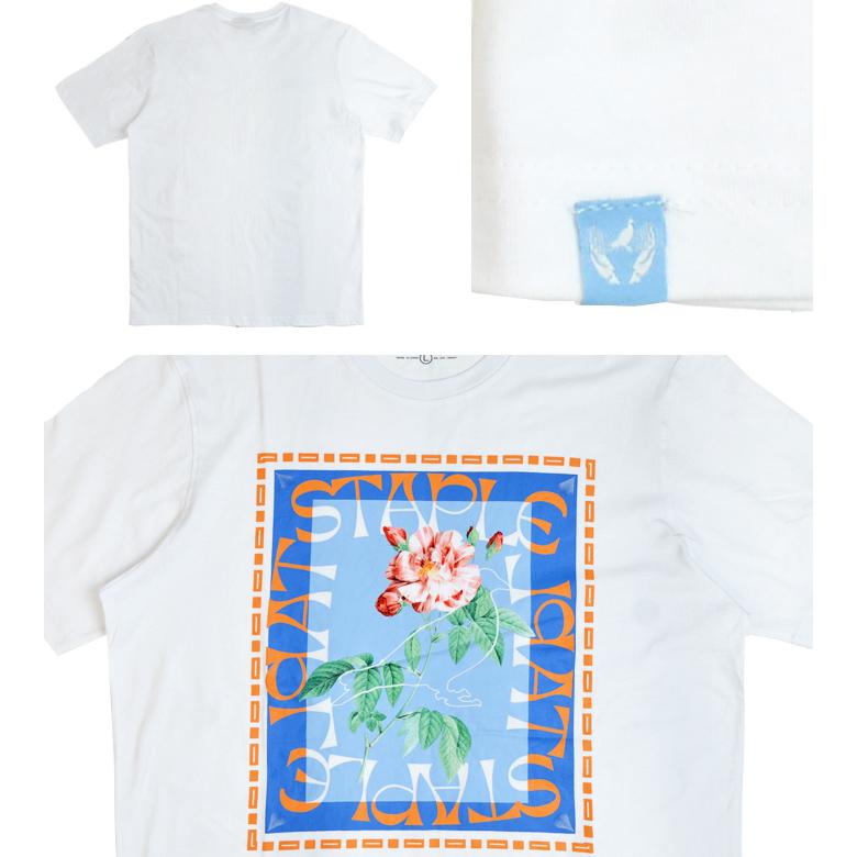 staple STAPLE ステイプル Tシャツ BLOOMFIELD GRAPHIC TEE 半袖 カットソー トップス ホワイト ...