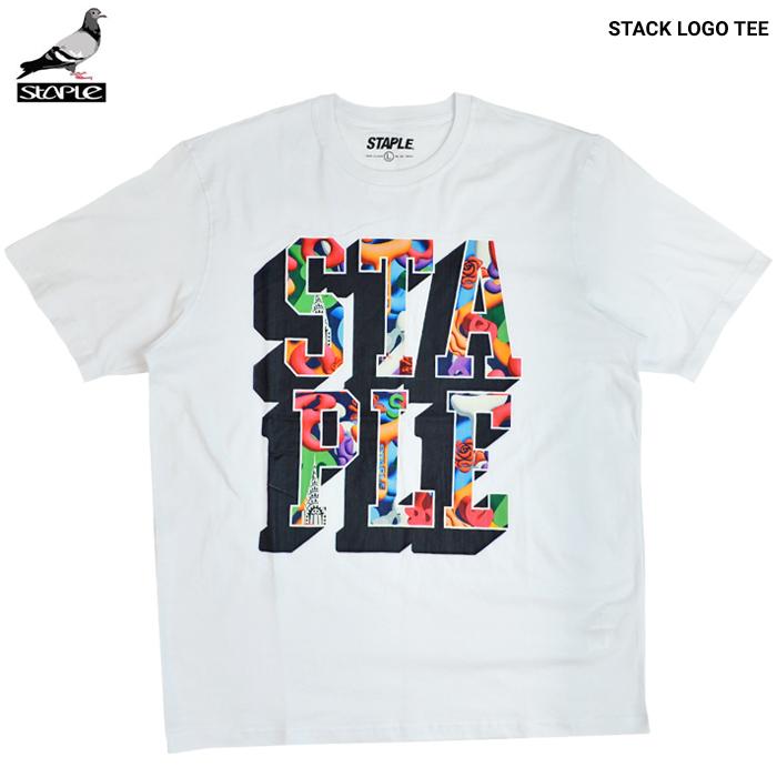 staple STAPLE ステイプル Tシャツ STACK LOGO TEE 半袖 カットソー トップス ホワイト 2304C7281 単品 ...