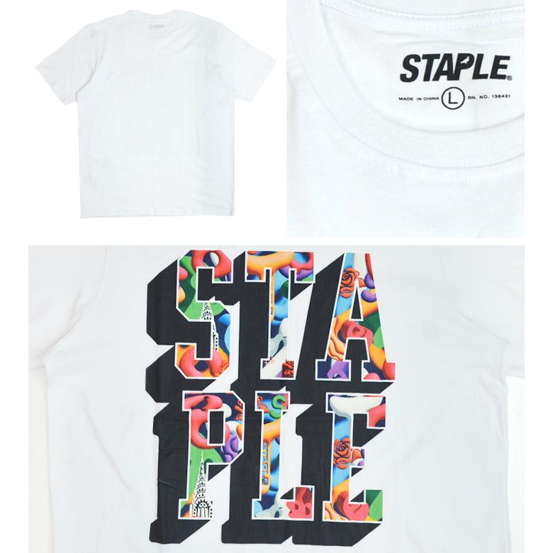 staple STAPLE ステイプル Tシャツ STACK LOGO TEE 半袖 カットソー トップス ホワイト 2304C7281 単品 ...