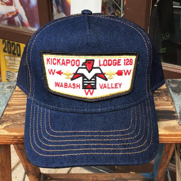 Otto KICKAPOO LODGE 128 WABASH VALLEY BUDDY オリジナル ビンテージ ワッペン付きデニムキャップ ...