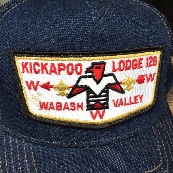 Otto KICKAPOO LODGE 128 WABASH VALLEY BUDDY オリジナル ビンテージ ワッペン付きデニムキャップ ...