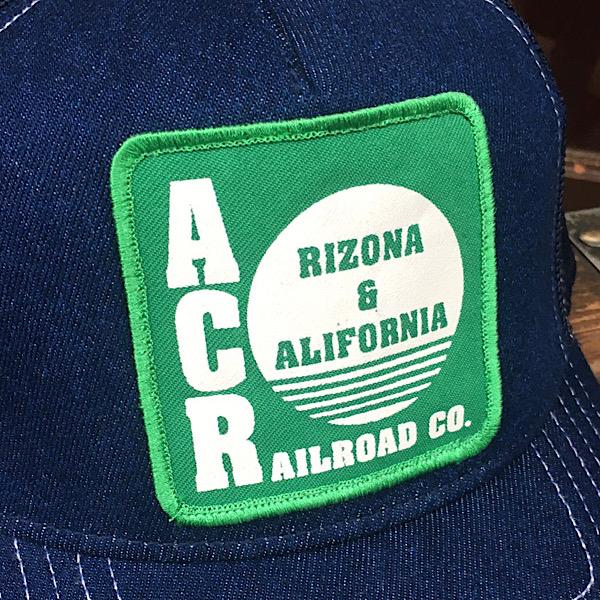 Otto ARIZONA ＆ CALIFORNIA RAILROAD CO. ワッペン付き デニムキャップ アリゾナ カリフォルニア 鉄道会社 電車 企業物 USA アメリカ ベースボール ...