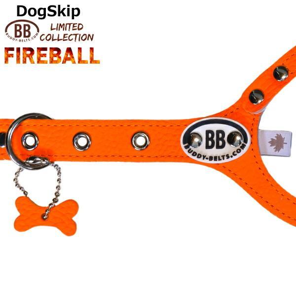 バディーベルト ハーネス 2.5号 ファイヤーボール FIREBALL 小型犬 ペット レザー 本革 BUDDYBELT バディベルト 犬用 ...
