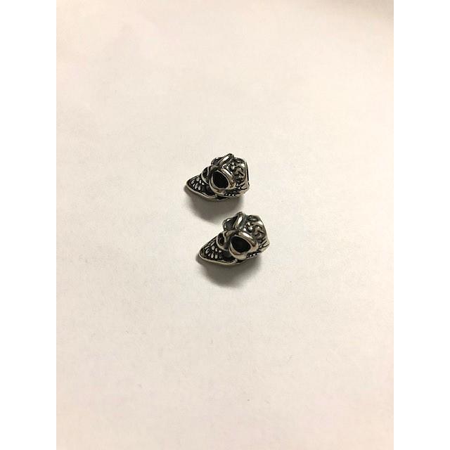 スカル ビーズ Tiny Skull Bead w/webb(Pair)/Bill Wall Leather スカル ビーズ Tiny Skull Bead w/webb(Pair)/Bill Wall Leather