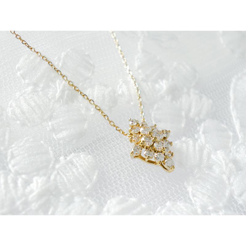 k18 ネックレス ダイヤモンド 0.3ct ダイヤネックレス ペンダント ひし形 2way ダイヤ ゴールド 18金 YG PG WG レディース ジュエリー アクセ プレゼント 記念日 ...