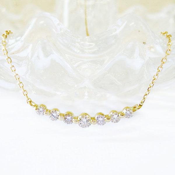 ダイヤモンド ネックレス ライン 0.20ct ダイヤ グラデーション k18 18金 ゴールド YG PG WG ペンダント ラインネックレス レディース ジュエリー : バルジ ...