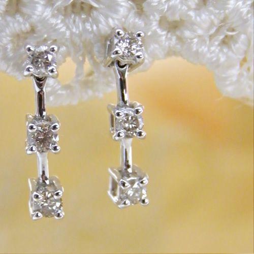 k18 ピアス ダイヤモンド 0.2ct スリーストーン K18 18金 ゴールド PG WG 送料無料 : バルジ - Bulge - 通販 - Yahoo!ショッピング