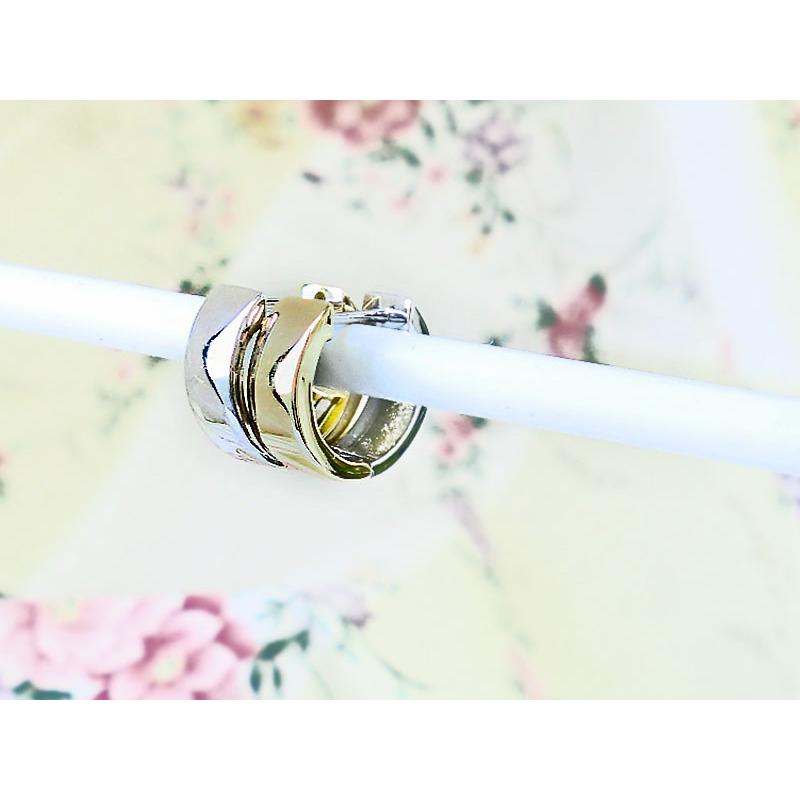 中折れ フープピアス K18/PT コンビネーション ピアス 2way リバーシブル 地金 18金 プラチナ 中折れピアス コンビ レディース ジュエリー プレゼント 記念日 : バルジ ...