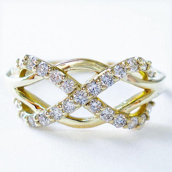 K18 リング ダイヤモンド 0.3ct インフィニティ 無限大 ∞ インフィニティリング ダイヤリング 18金 YG PG WG レディース ジュエリー アクセ 送料無料 : バルジ ...