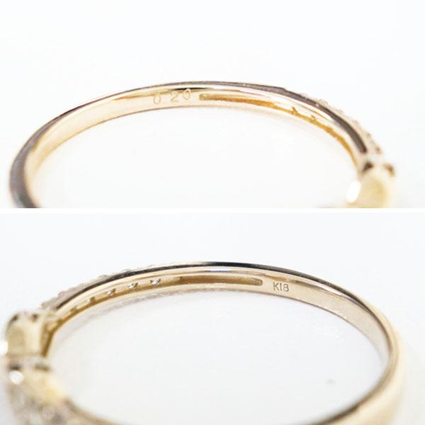 K18 エタニティ リング ダイヤモンド インフィニティ ∞ ハーフエタニティ 0.20ct k18 ゴールド YG PG WG クロス X 細身 華奢 レディース ジュエリー : バルジ ...