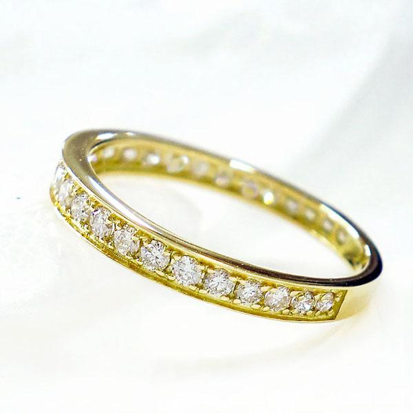 k18 ダイヤモンド 0.5ct エタニティ リング グラデーション ダイヤリング K18 ゴールド YG PG WG 指輪 誕生石 エタニティリング シンプル 定番 : バルジ ...