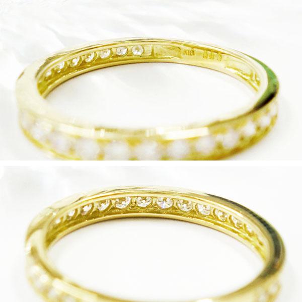 k18 ダイヤモンド 0.5ct エタニティ リング グラデーション ダイヤリング K18 ゴールド YG PG WG 指輪 誕生石 エタニティリング シンプル 定番 : バルジ ...