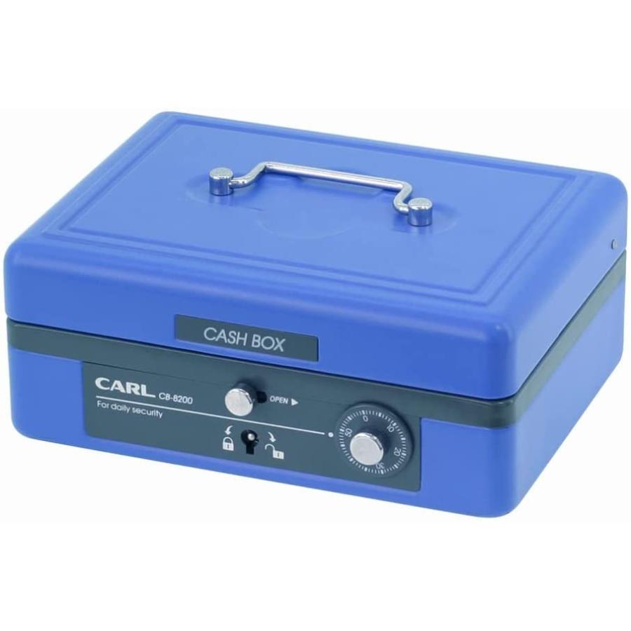 文具 16517 カール キャッシュボックス（L） カール事務器 手提げ金庫 小型 キャッシュボックス A6 ブルー CB-8200-B : バルク - 通販 - Yahoo!ショッピング