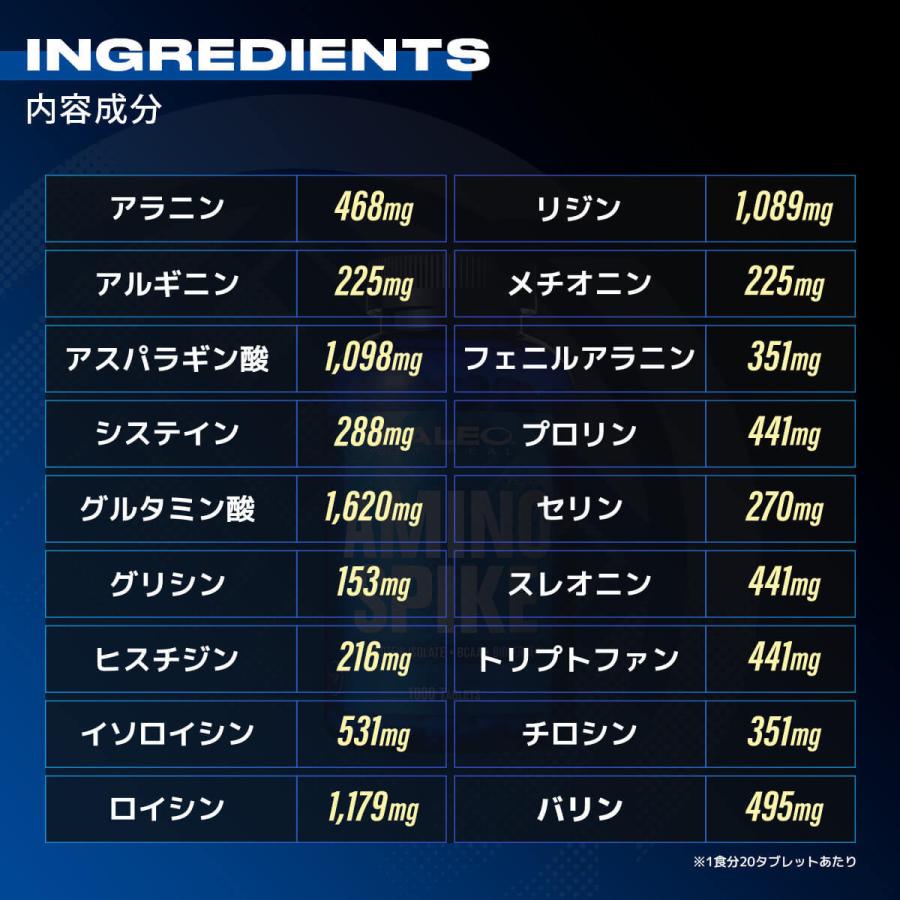 HALEO ハレオ アミノスパイク 1000タブレット アミノ酸 EAA BCAA サプリメント 男性 女性 トレーニング :189:HALEOxBULKオフィシャル Yahoo!店 - 通販 ...
