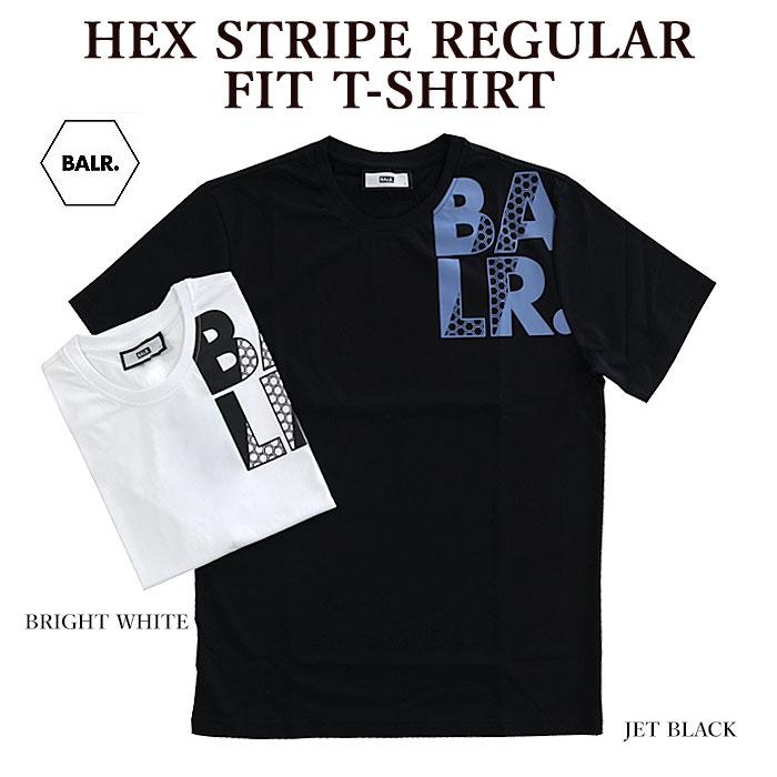 BALR. 半袖Tシャツ ボーラー B1112 1241 HEX STRIPE REGULAR FIT T-SHIRT ロゴプリント メンズ ...