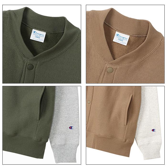 Champion チャンピオン C3-W013 RW SNAP SWEATSHIRT スナップスウェットシャツ リバースウィーブ スウェット 刺繍ロゴ メンズ レディース :cm-c3 ...