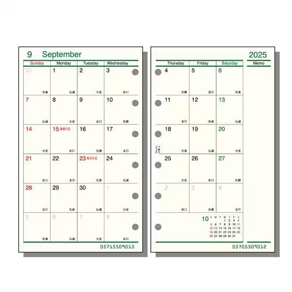 ダ・ヴィンチ 【2025年版】レイメイ藤井／25 日付入りリフィル ポケット月間-4（DPR2542）手帳ブランド「Davinci」専用リフィル ダヴィンチ Raymay fujii : ぶん ...