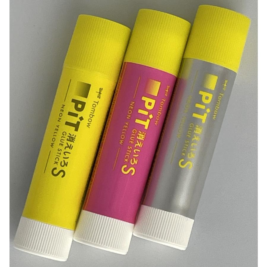 トンボ鉛筆 スティックのり Tombow 鮮やかなネオンイローの消えいろのり ボディーカラー イエロー・ピンク・シルバー HCB-113A/HCB-113B/HCB-113C : 文具room ...