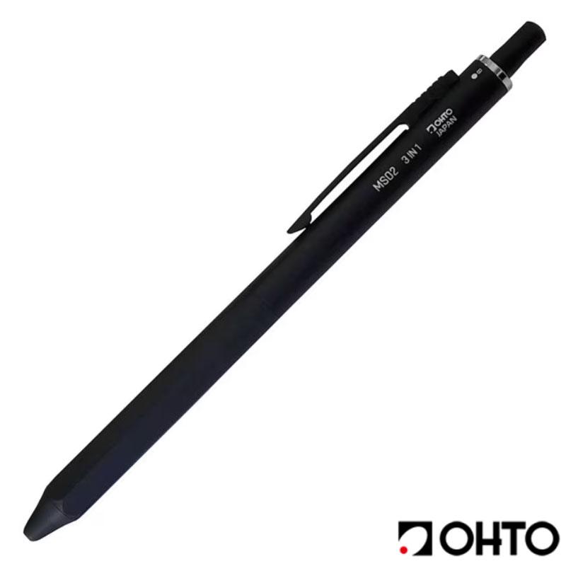 OHTO 3IN1 MS02 多機能ペン MULTI FUNCTION PEN ブラック 0.7 ニードルポイント 真鍮 名入れ 男性 プレゼント 油性 日本製 : 文具の森ヤフー店 - 通販 ...