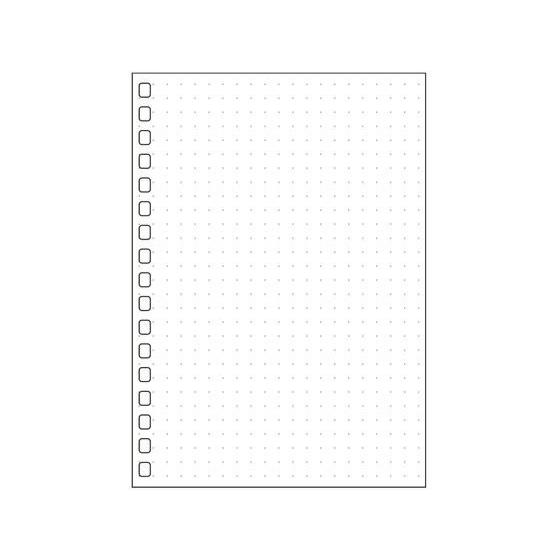 リヒトラブ オープンリング・ツイストノートリーフ ドット方眼罫 A6 N1663SD : BUNGU便 - 通販 - Yahoo!ショッピング