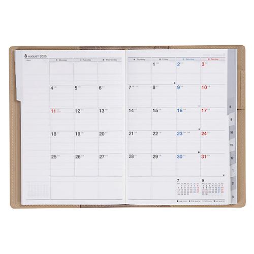 高橋書店 2025年4月始まり手帳 シャルム9 B6 月間ブロック＋週間バーティカル 土日均等 月曜始 サピアベージュ 639 : 4517163846391 : 文具マルシェ - 通販 ...