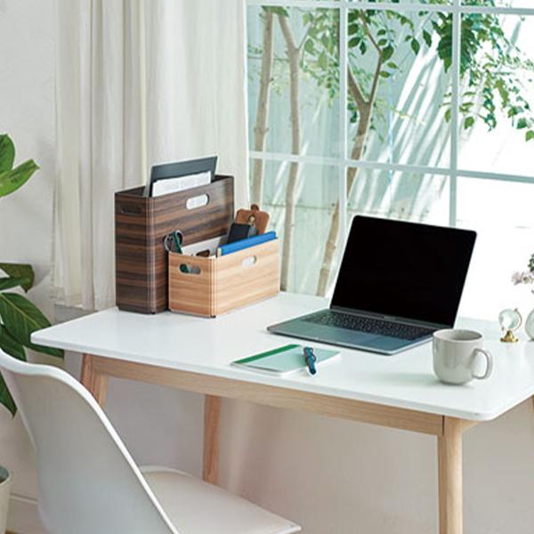 キングジム 木目調収納ボックス キーニ KIINI キーニ ボックスファイル A4ヨコ KW4033 ナチュラル / ブラウン 組み立て簡単 発泡PP 家庭 暮らしになじむ :kw4033 ...