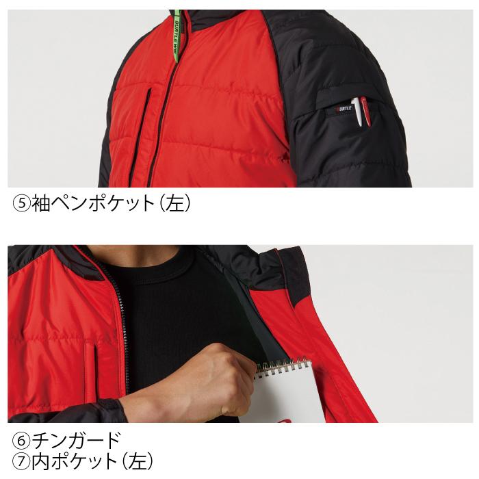 BURTLE バートル 作業着 防寒着 7420 軽防寒ジャケット 5L 秋冬用 撥水 防風 保温 ユニセックス エコ 帯電防止 作業服 : BURTLE専門店 バートル ショップ - 通販 ...