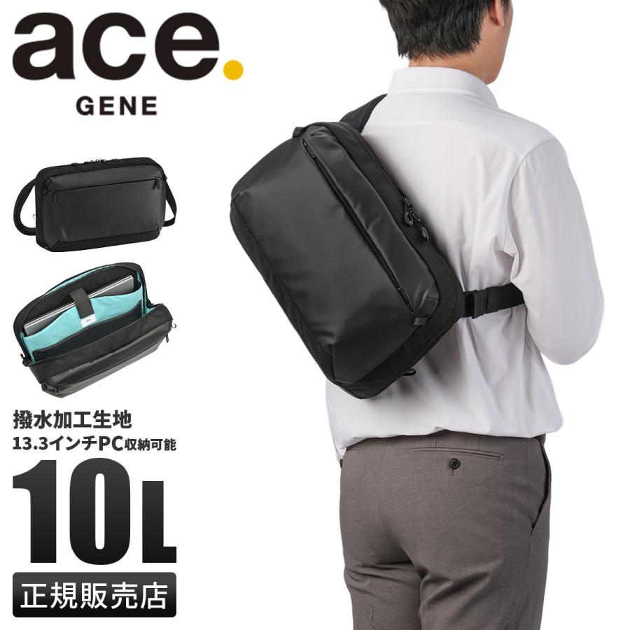 ace. GENE LABEL エースジーン ラグレンティスクロス ショルダーバッグ ボディバッグ メンズ ブランド 斜めがけバッグ 大きめ ...