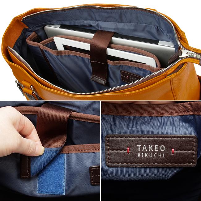 TAKEO KIKUCHI タケオキクチ バッグ トートバッグ ビジネストートバッグ メンズ ブランド レザー ファスナー付き 本革 撥水 肩掛け 横型 自立 A4 B4 712702 ...