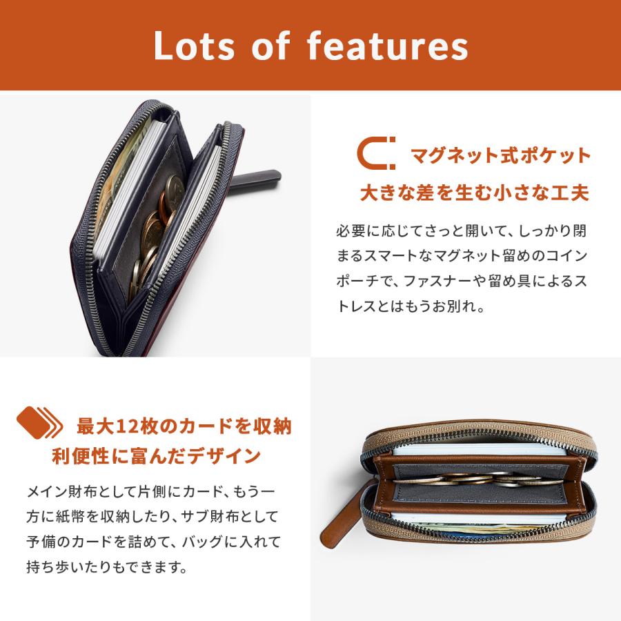 Bellroy Folio Mini ベルロイ フォリオミニ ミニ財布 メンズ レディース ブランド コンパクト ラウンドファスナー レザー 本革 RFID保護対応 WFMA 3年保証 ...