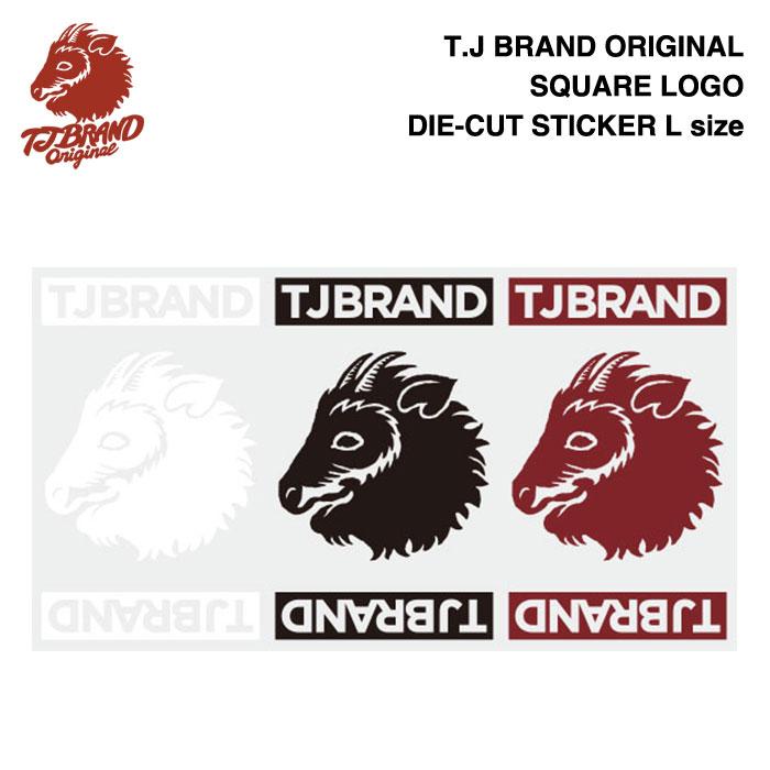 TJ BRAND ORIGINAL SQUARE LOGO Die-cut Sticker ニュータイプ Lサイズ / ティージェイブランド ...