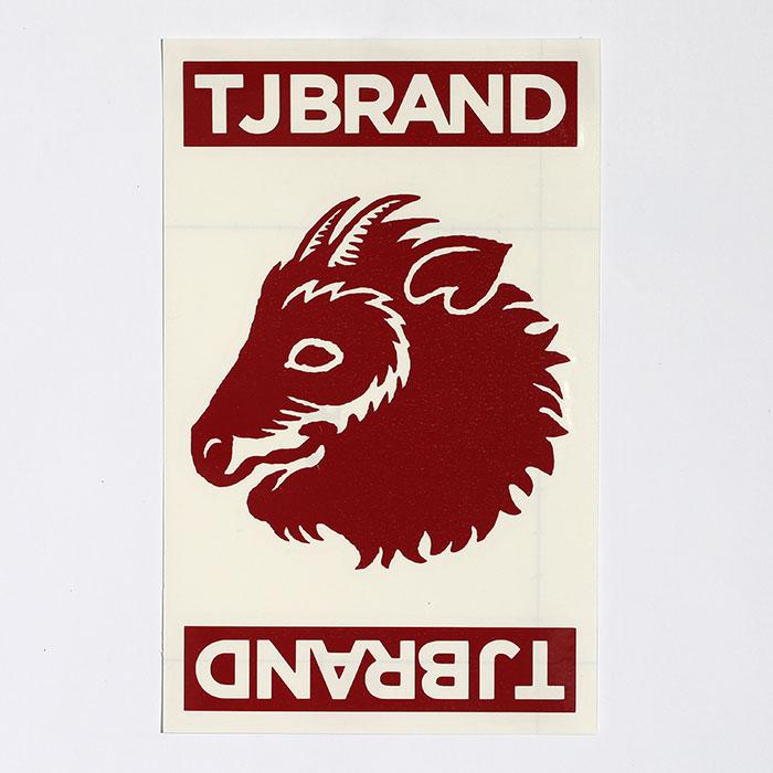 TJ BRAND ORIGINAL SQUARE LOGO Die-cut Sticker ニュータイプ Mサイズ / ティージェイブランド ...