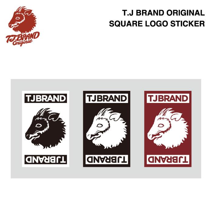 TJ BRAND ORIGINAL Square logo Sticker / ティージェイブランド オリジナル スクエアロゴステッカー ...