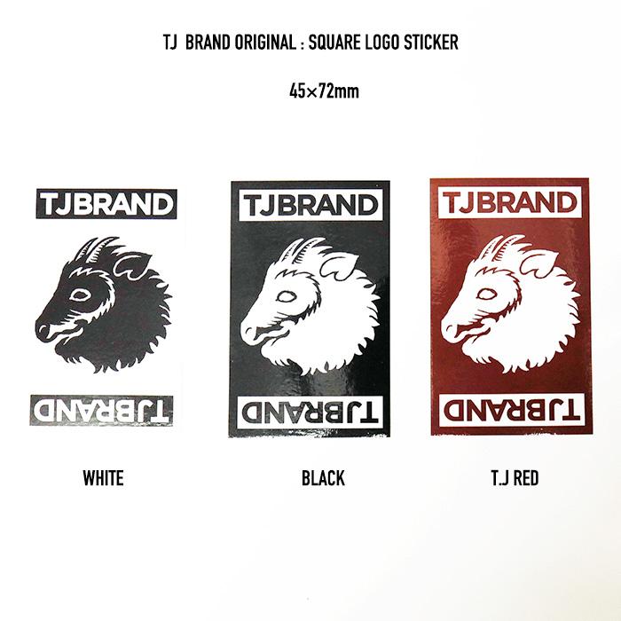 TJ BRAND ORIGINAL Square logo Sticker / ティージェイブランド オリジナル スクエアロゴステッカー ...