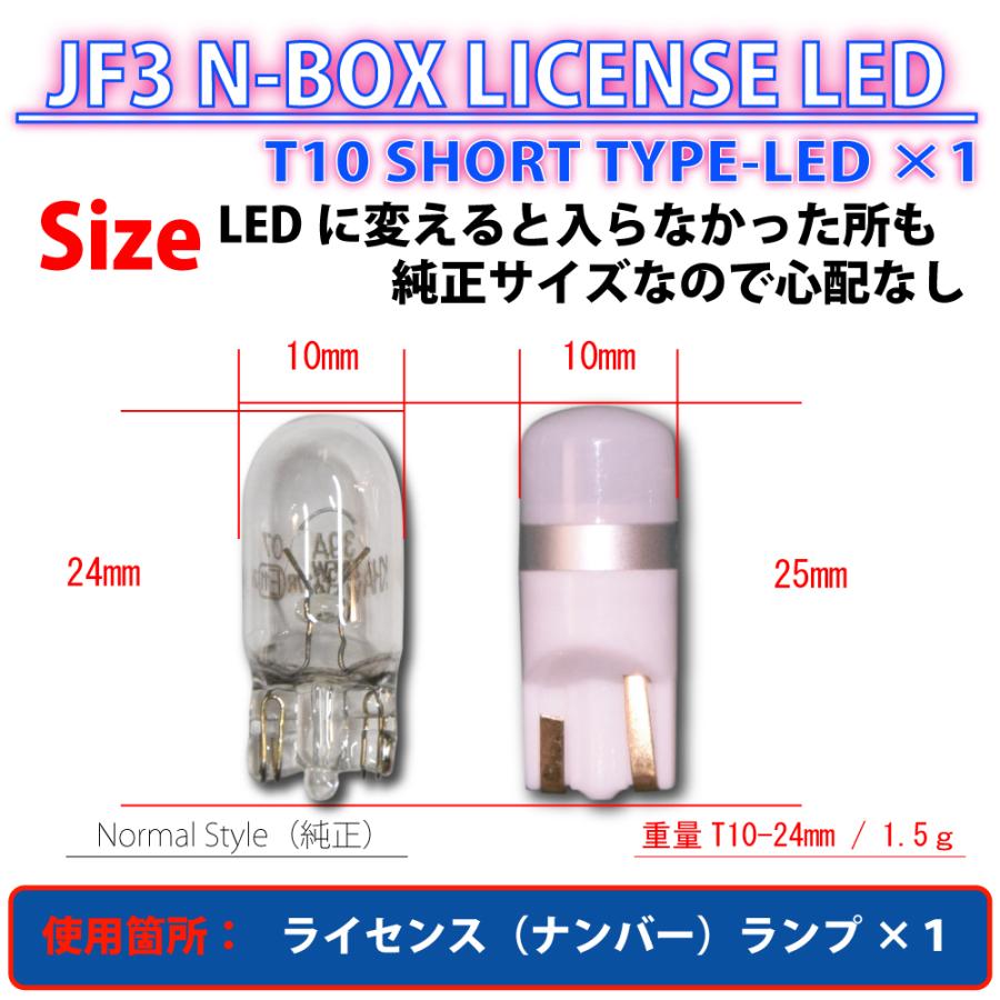 NBOX NBOXカスタム JF3 JF4 ナンバー灯 LEDバルブ 1個SET 簡単取替 白色 T10 ショートバルブ ホンダ エヌボックス : バタフライシステム ヤフー店 - 通販 ...