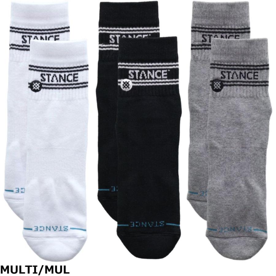 STANCE スタンス Stance Socks Basic Quarter 3Pack QTR クオーター 靴下 ベーシック スリー パック 3足セット キッズ レディース S 22-24 ...