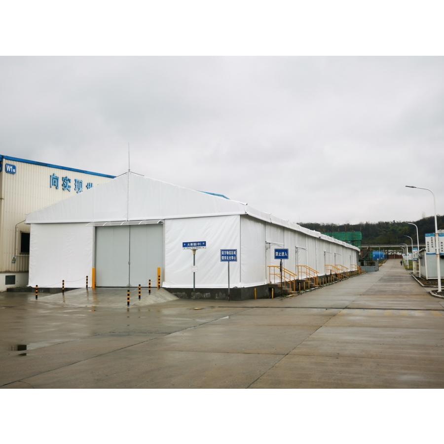 全国対応可54m2 大型テント (16坪以上) W6m×D9m×H2.9m テント倉庫 組み立て簡単 入口自由設計 ビニールハウス 大型倉庫 仮設施設 遊戯施設 : Luxury Stage ...