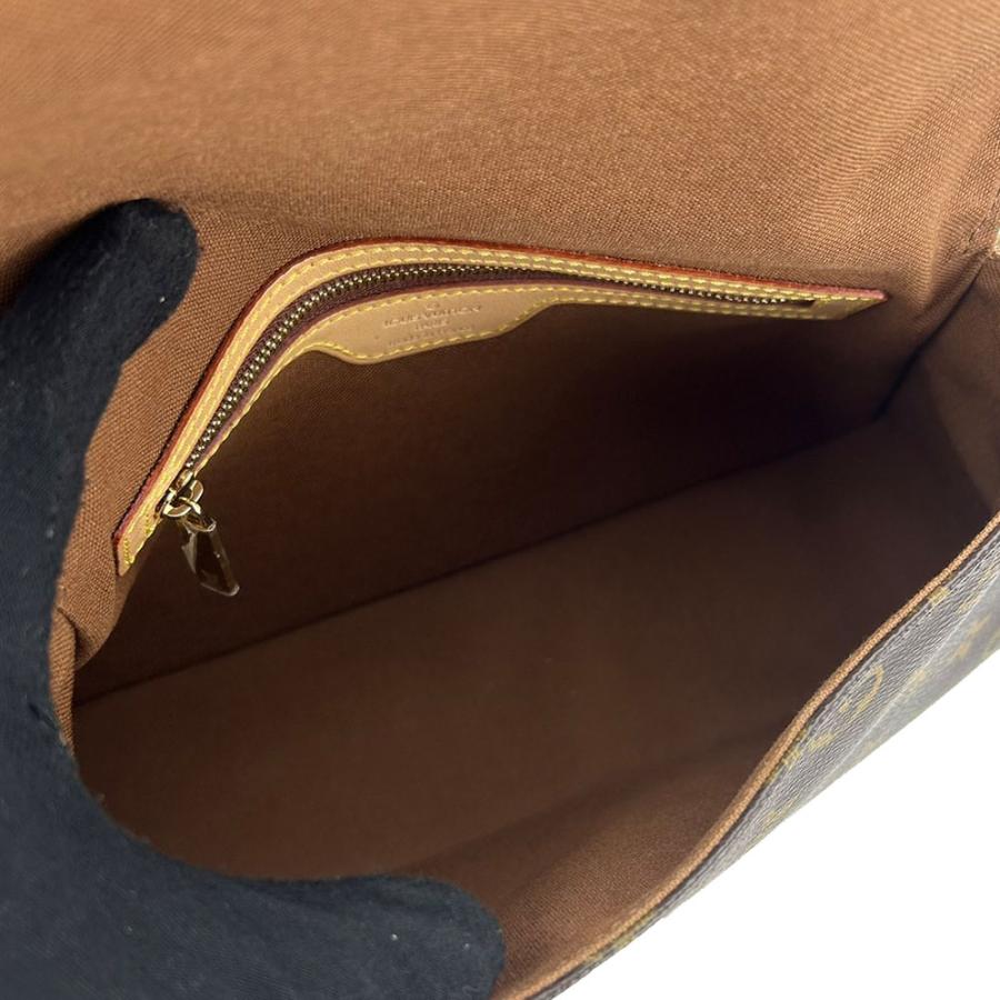 LOUIS VUITTON 中古 ルイ・ヴィトン ショルダーバッグ ミニルーピング M51147 モノグラム ヌメ革 ブラウン - 肩がけ ...